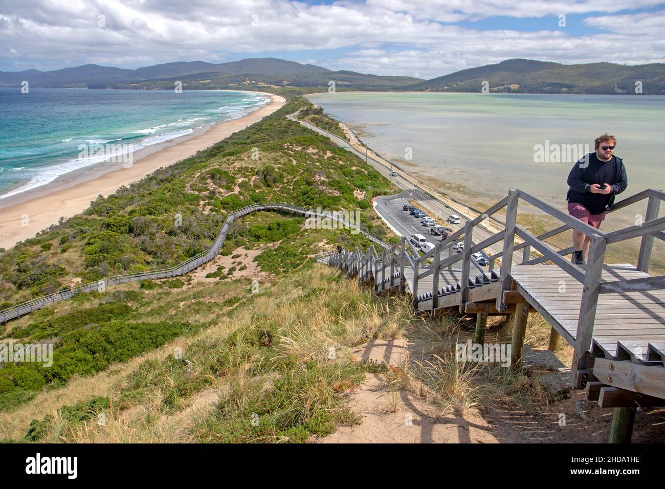 Truganini Lookout on the Neck isthmus on Bruny Island Stock Photo - Alamy