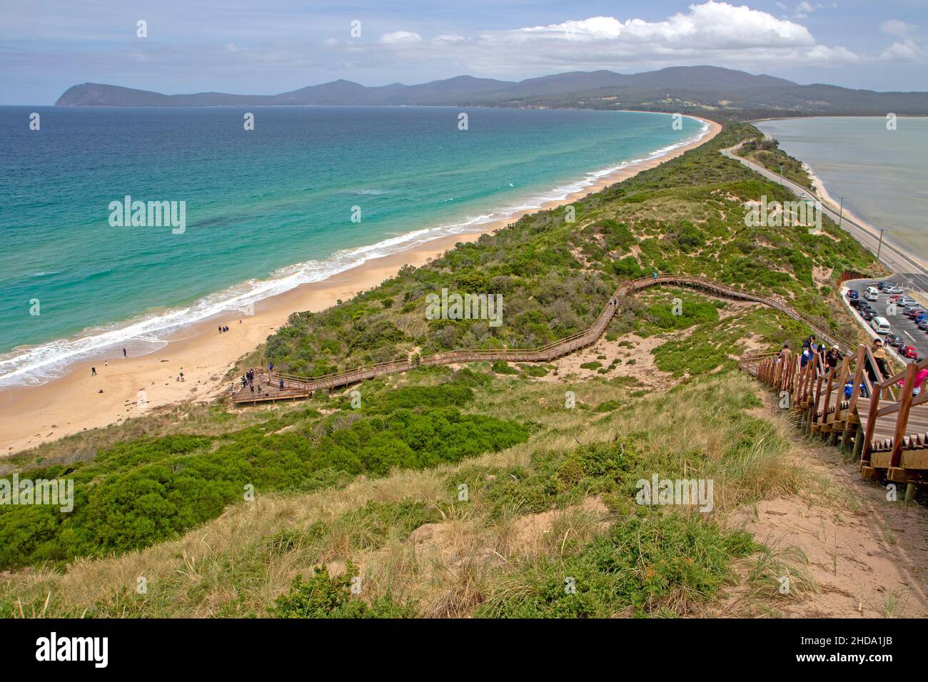 Truganini Lookout on the Neck isthmus on Bruny Island Stock Photo - Alamy