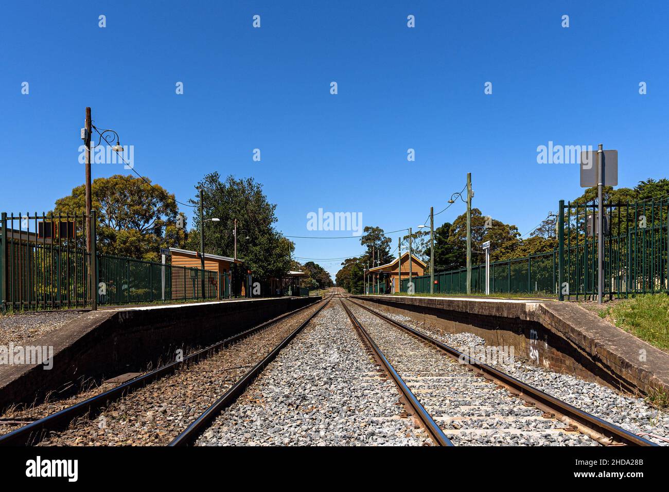 The Wingello train station on the Southern Highlands Line in New South ...