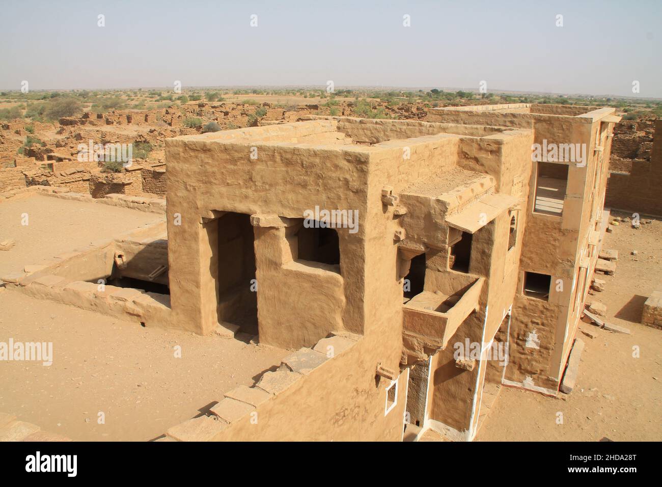 Beautiful shot of a mud brick building during the day Stock Photo - Alamy