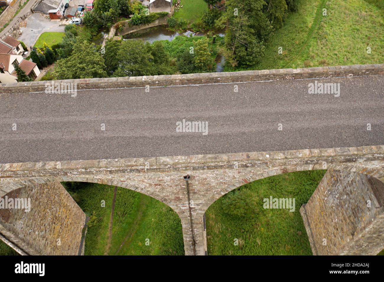 Aerial shot of an empty bridge in England during the day Stock Photo ...