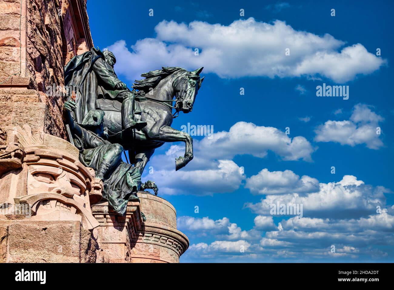 A view of the statue of Kaiser-Wilhelm-I on the Kyffhaeuser monument in ...
