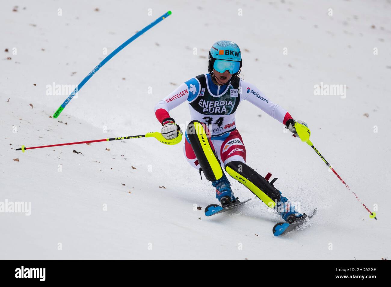 Zagreb, Croatia, 4th January 2022. Elena Stoffel of Swiss competes ...