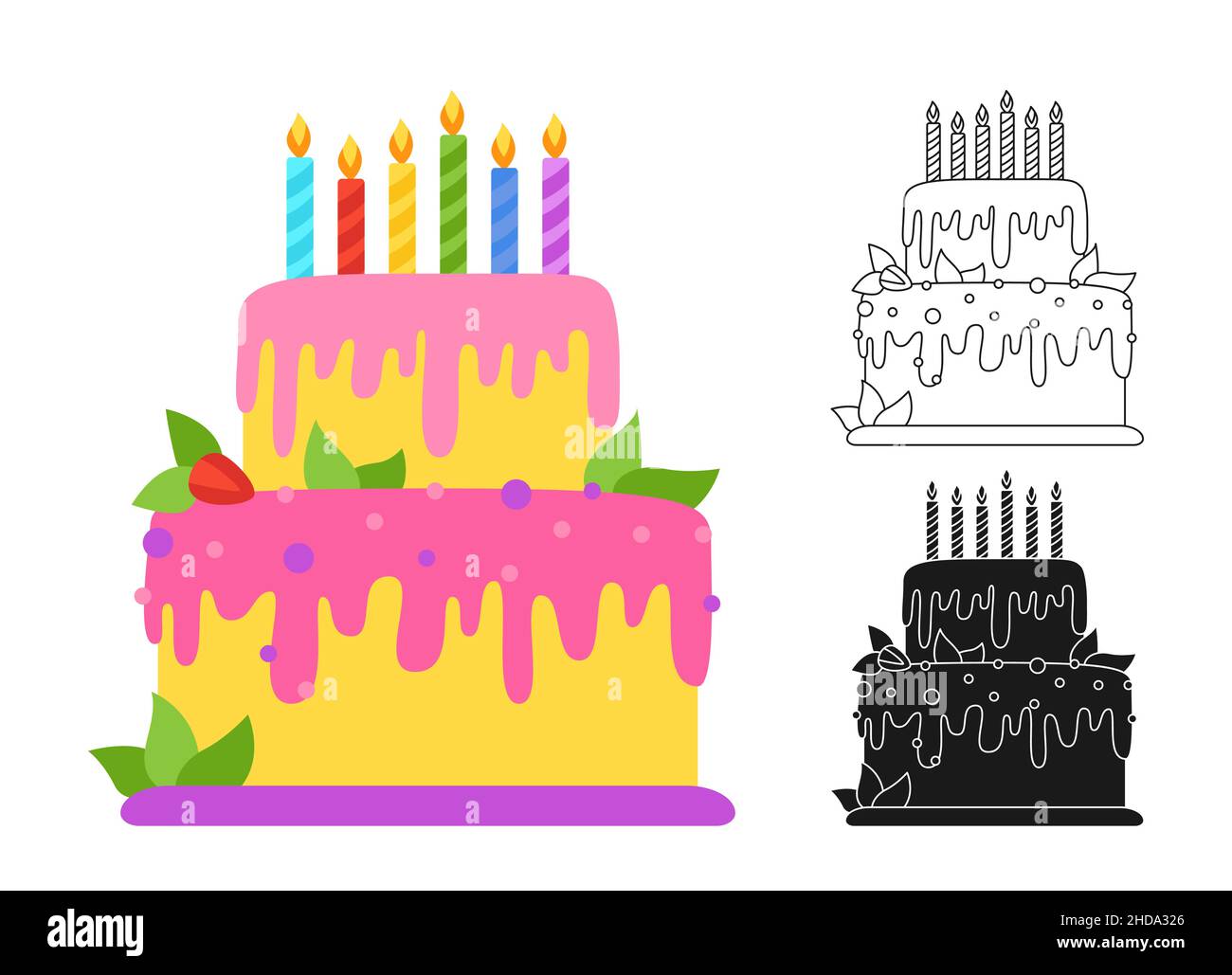 Cartoon Cake Outline