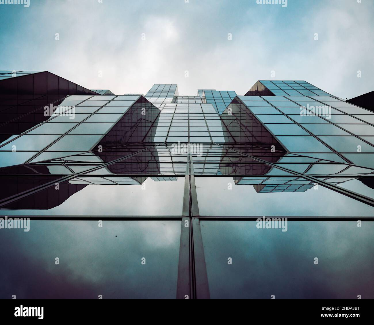 Low angle of a modern DC-Tower in Vienna Stock Photo - Alamy