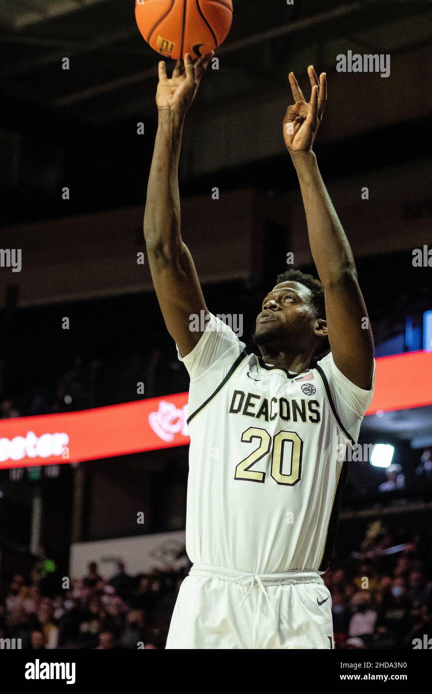 January 4, 2022: Wake Forest Demon Deacons forward Khadim Sy (20 ...