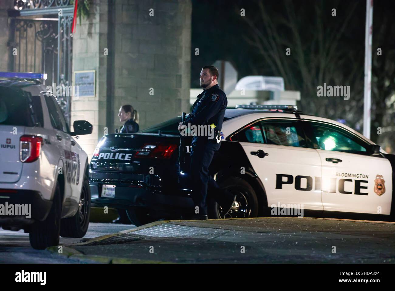 Bloomington, United States. 03rd Jan, 2022. Members of the Indiana ...