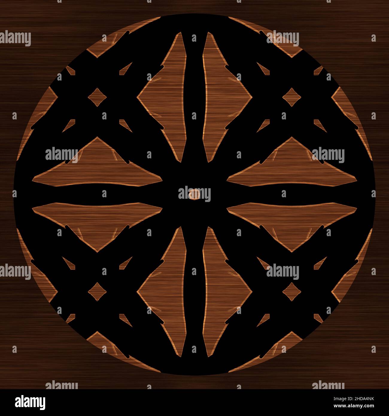 Brown wood effect decorative inlay texture. Seamless engraved oriental ...