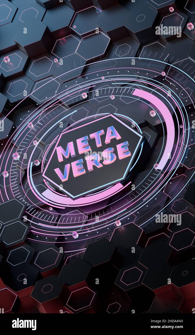 The concept of Metaverse, 3d rendering. Computer digital drawing Stock ...