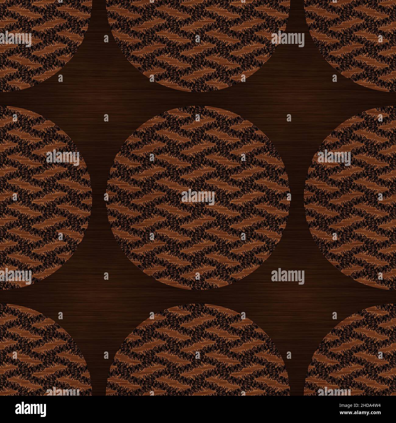 Brown wood effect decorative inlay texture. Seamless engraved oriental ...