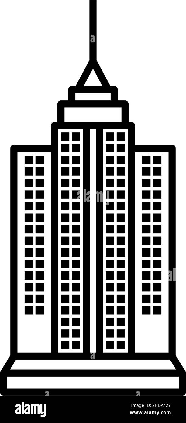 Black and white skyscraper Stock Vector Images - Alamy