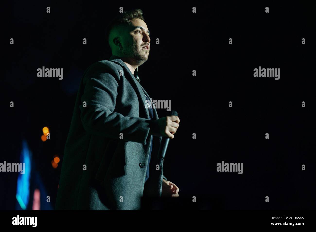 Singer Francisco Javier Alvarez Beret, known as Beret performs during a ...