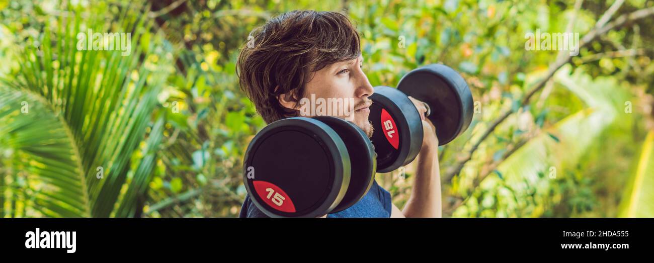 Man bicep muscle outside hi-res stock photography and images - Alamy