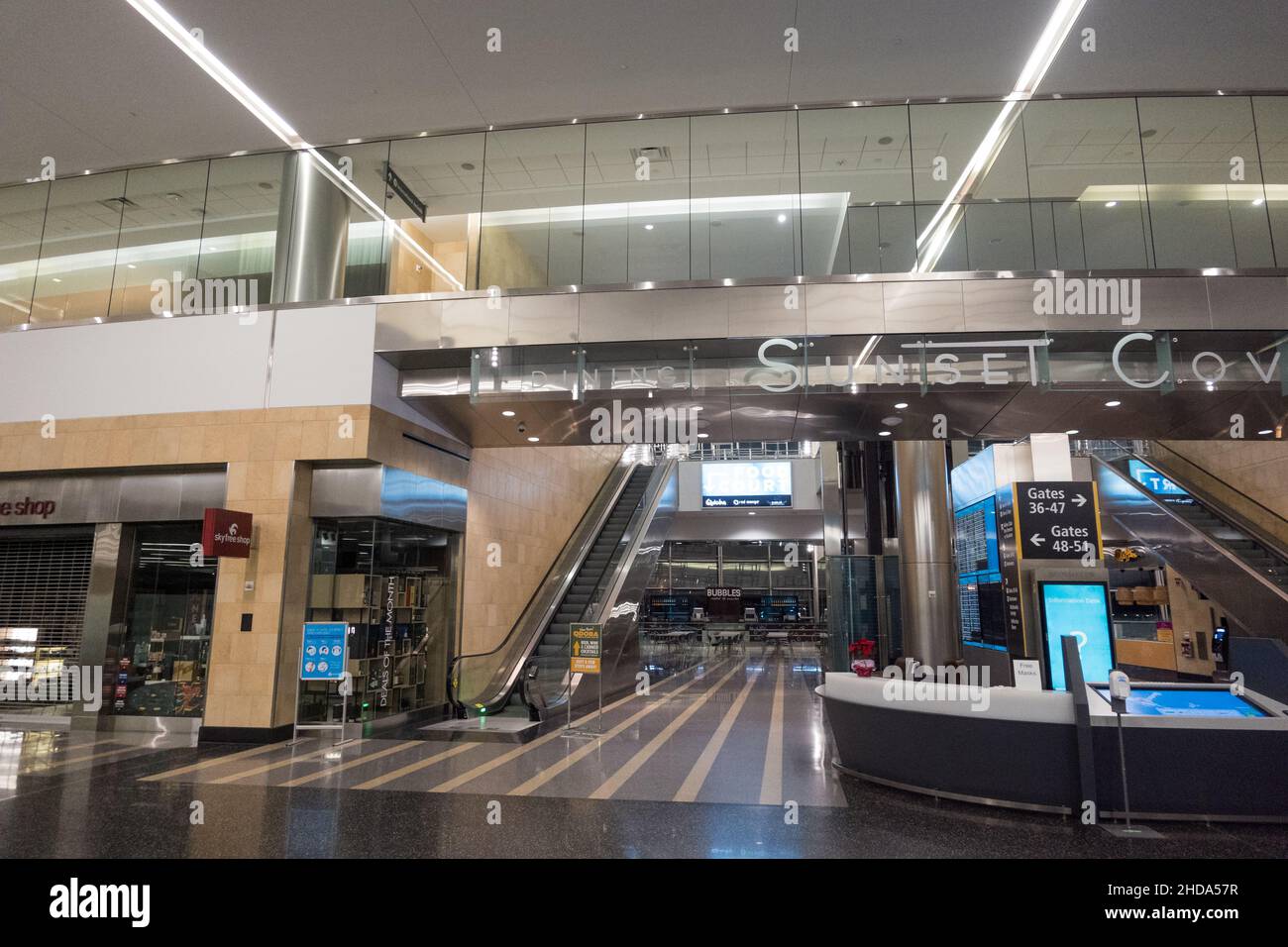 Food court area at the San Diego Airport, California, USA Stock Photo ...