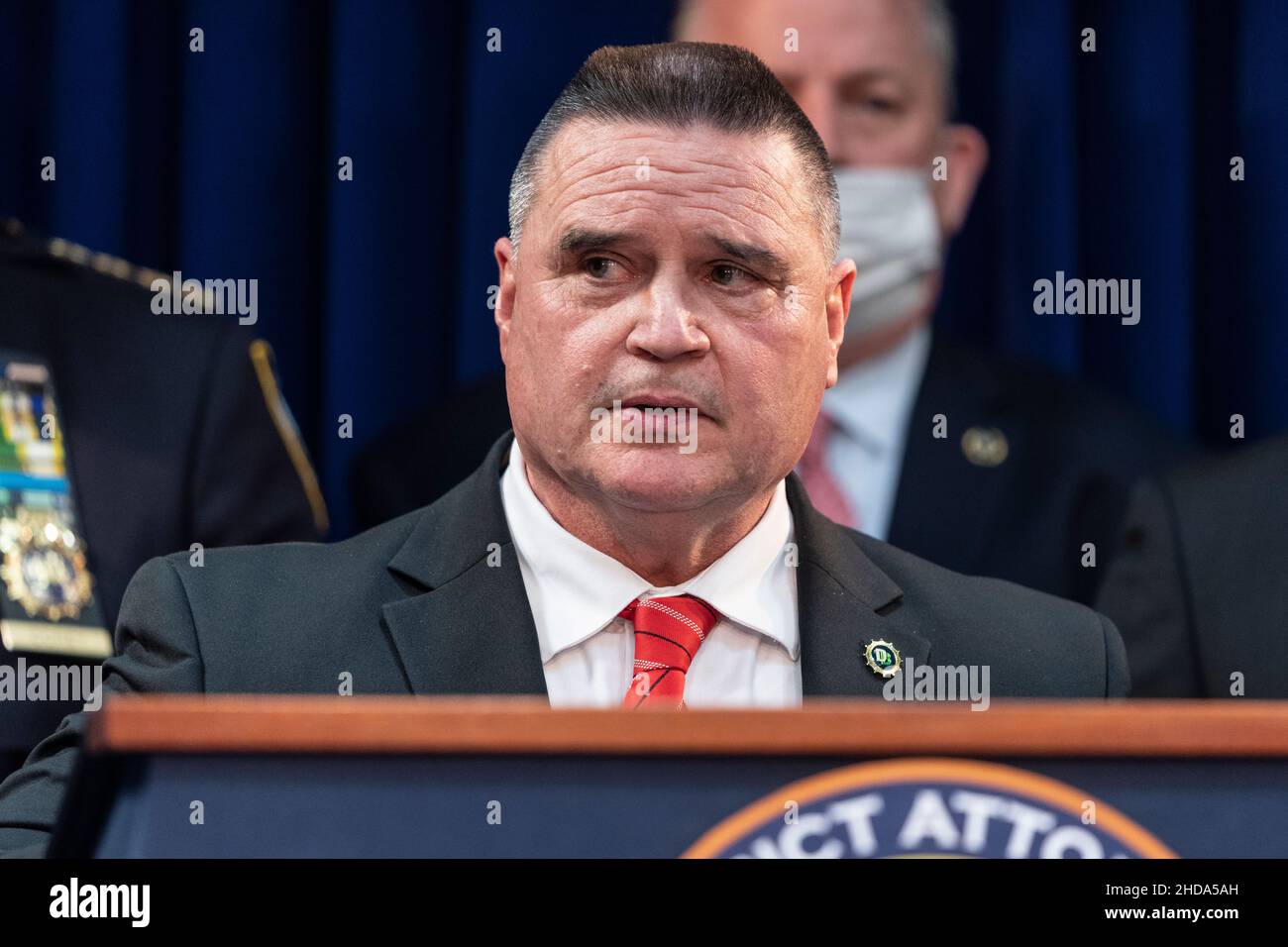 New York, NY - January 4, 2022: Chief of Detectives James Essig speaks ...