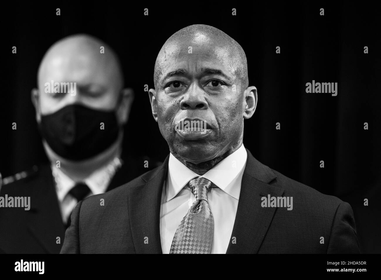 New York, NY - January 4, 2022: Mayor Eric Adams speaks during press ...