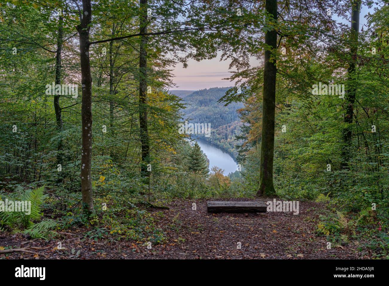 Rest area bench river hi-res stock photography and images - Alamy