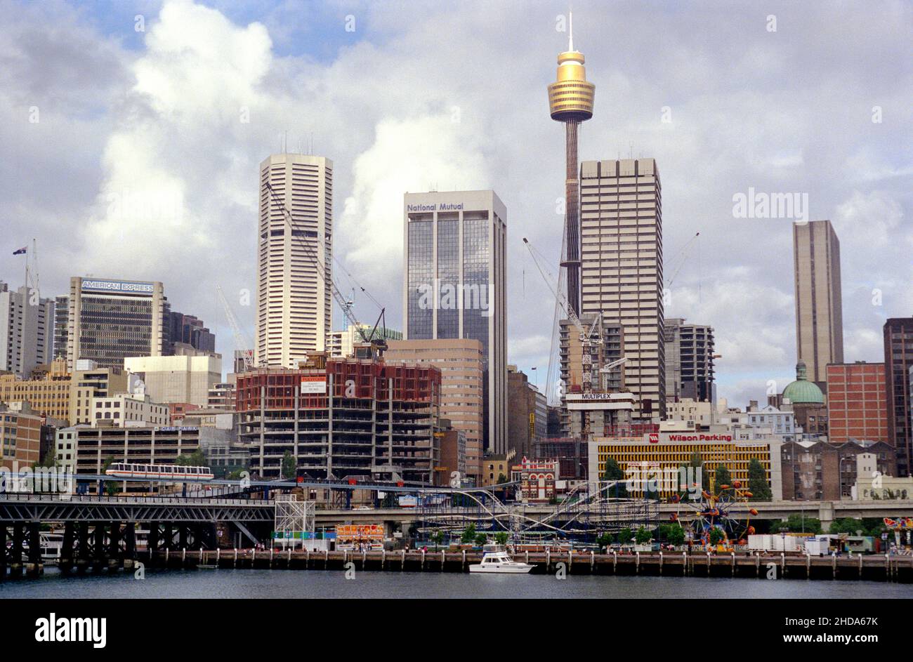 City centre skyline, Sydney, Australia, in January of 1989 Stock Photo ...