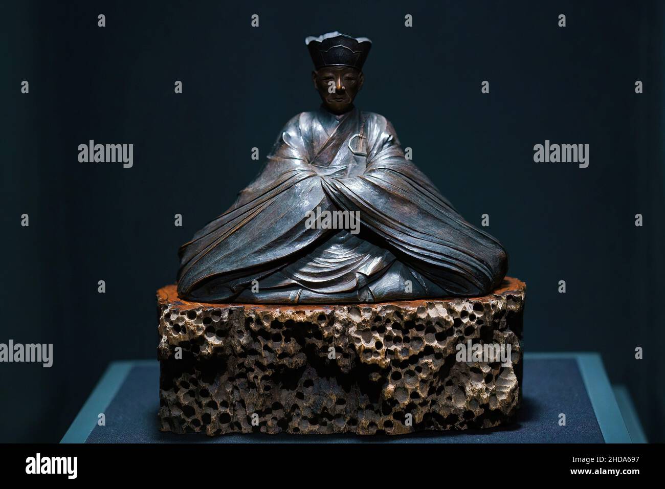 Madrid, Spain, 05/01/2022, The 'Sculpture by the painter Sesshu Toyo ...