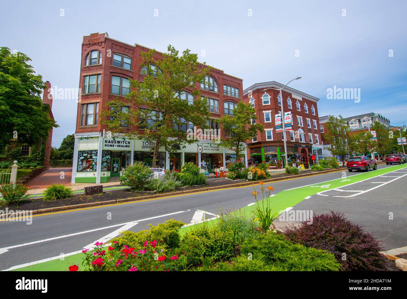 Historic commercial buildings at 140 Washington Street near Barton ...