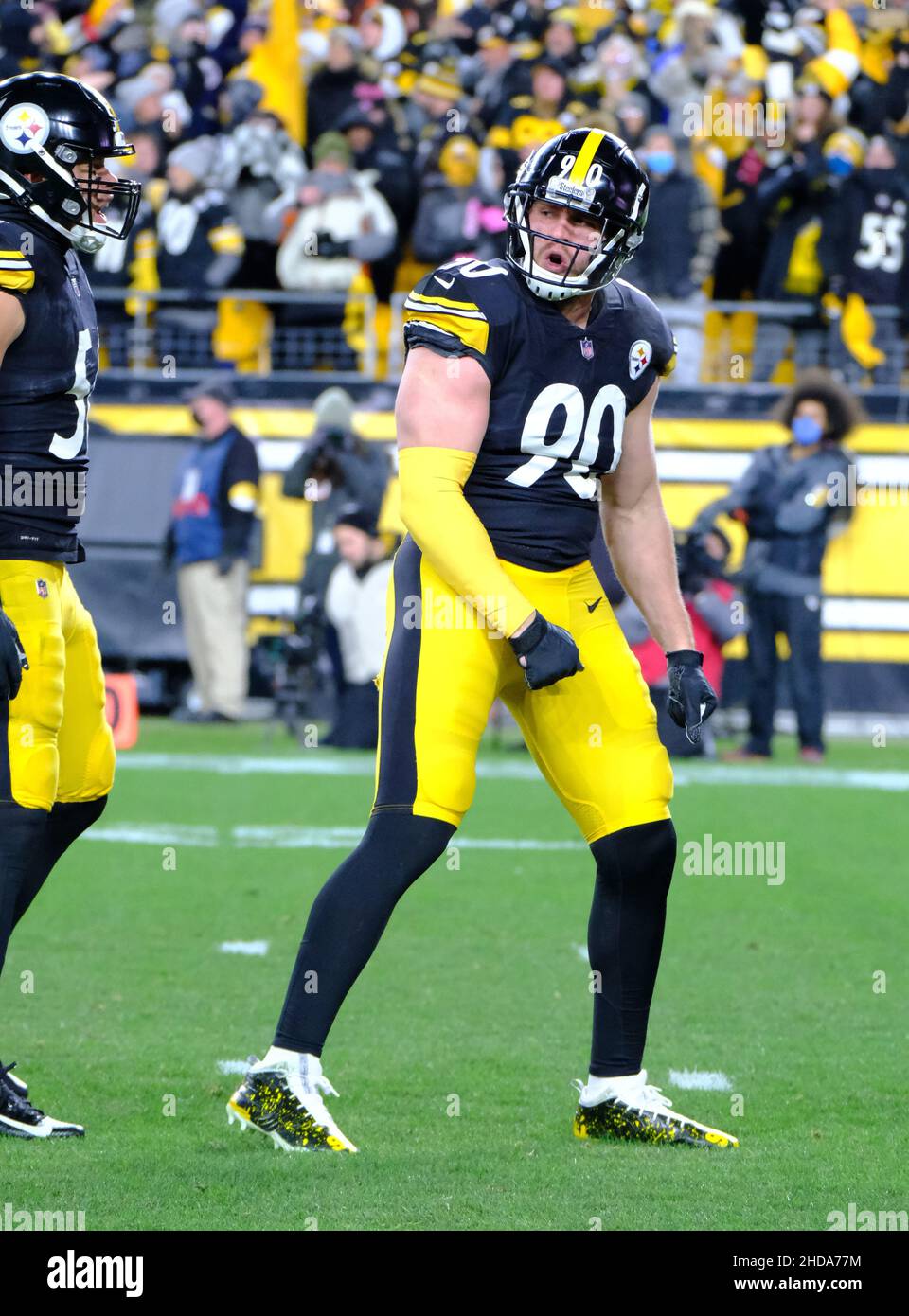 January 3rd, 2021: T.J. Watt #90 during the Pittsburgh Steelers vs ...