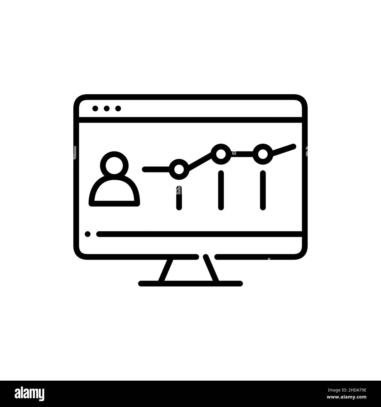 Personal profile statistics. Pixel perfect, editable stroke icon Stock Vector Image & Art - Alamy