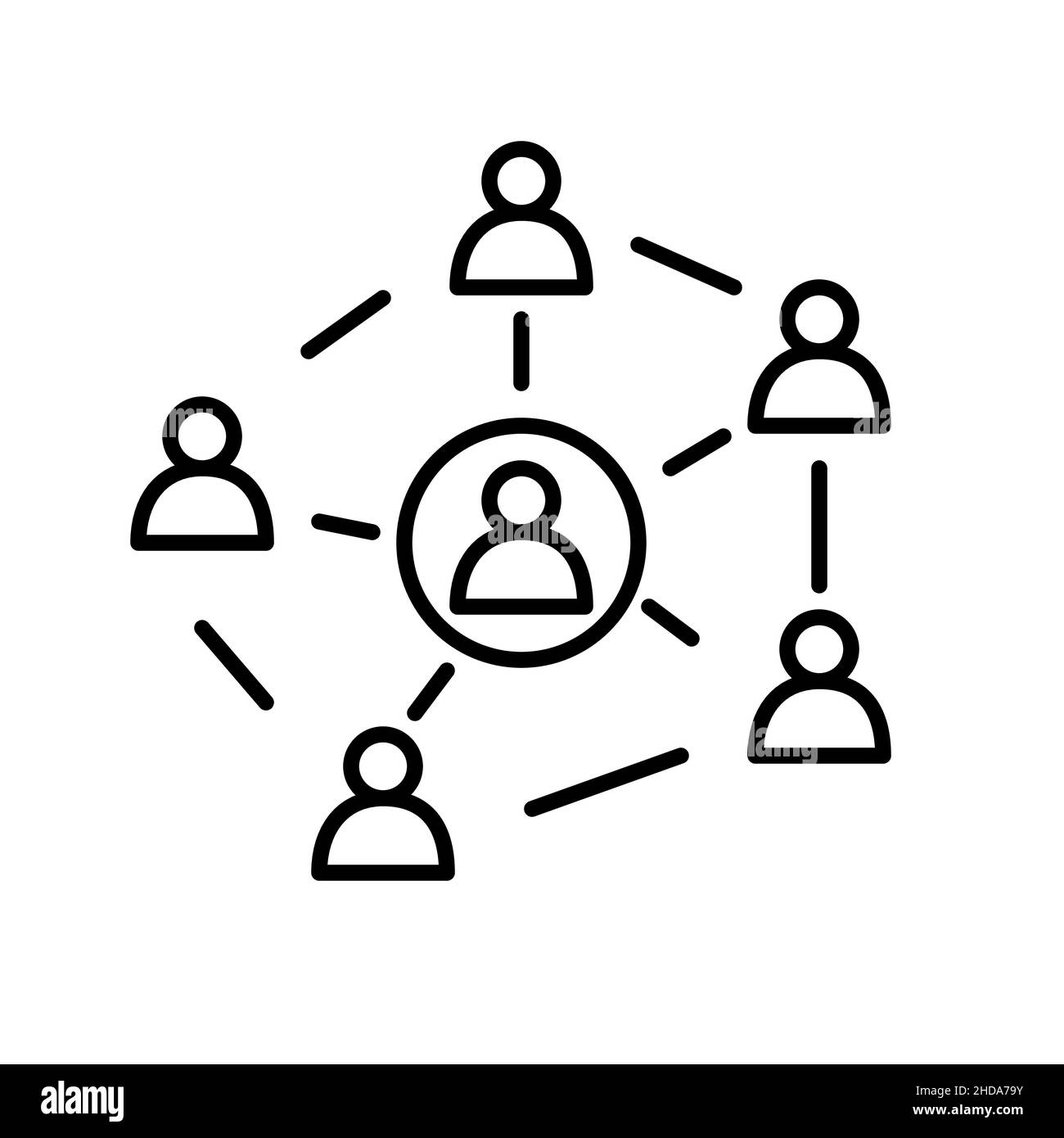 Social media interactions and connections. Pixel perfect, editable stroke icon Stock Vector ...