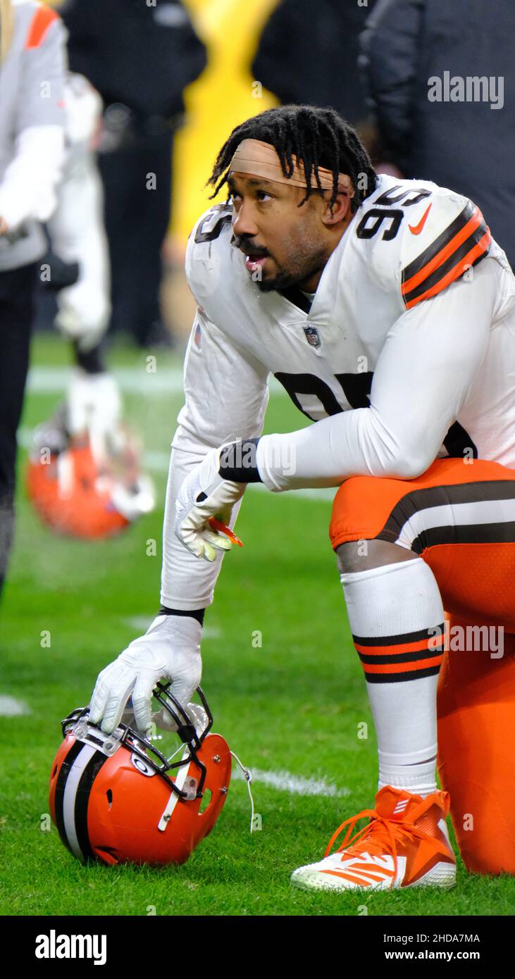 January 3rd, 2021: Myles Garrett #95 during the Pittsburgh Steelers vs ...