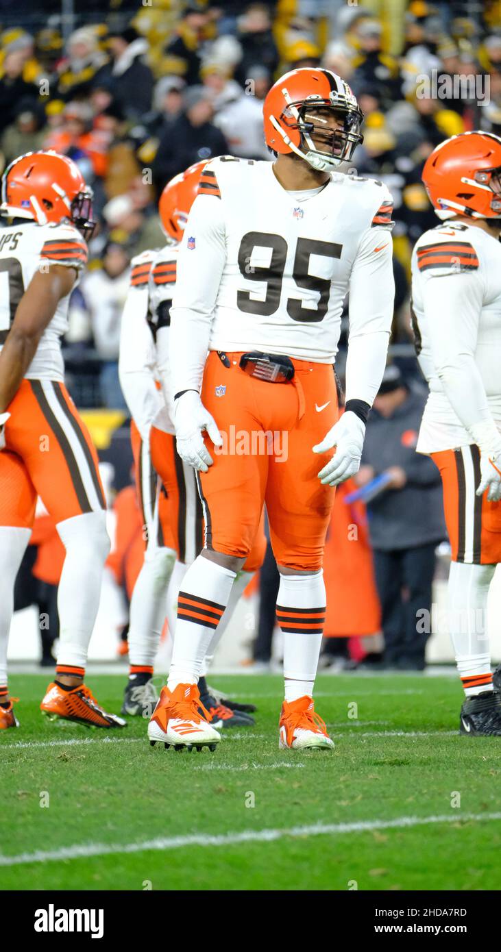 January 3rd, 2021: Myles Garrett #95 during the Pittsburgh Steelers vs ...
