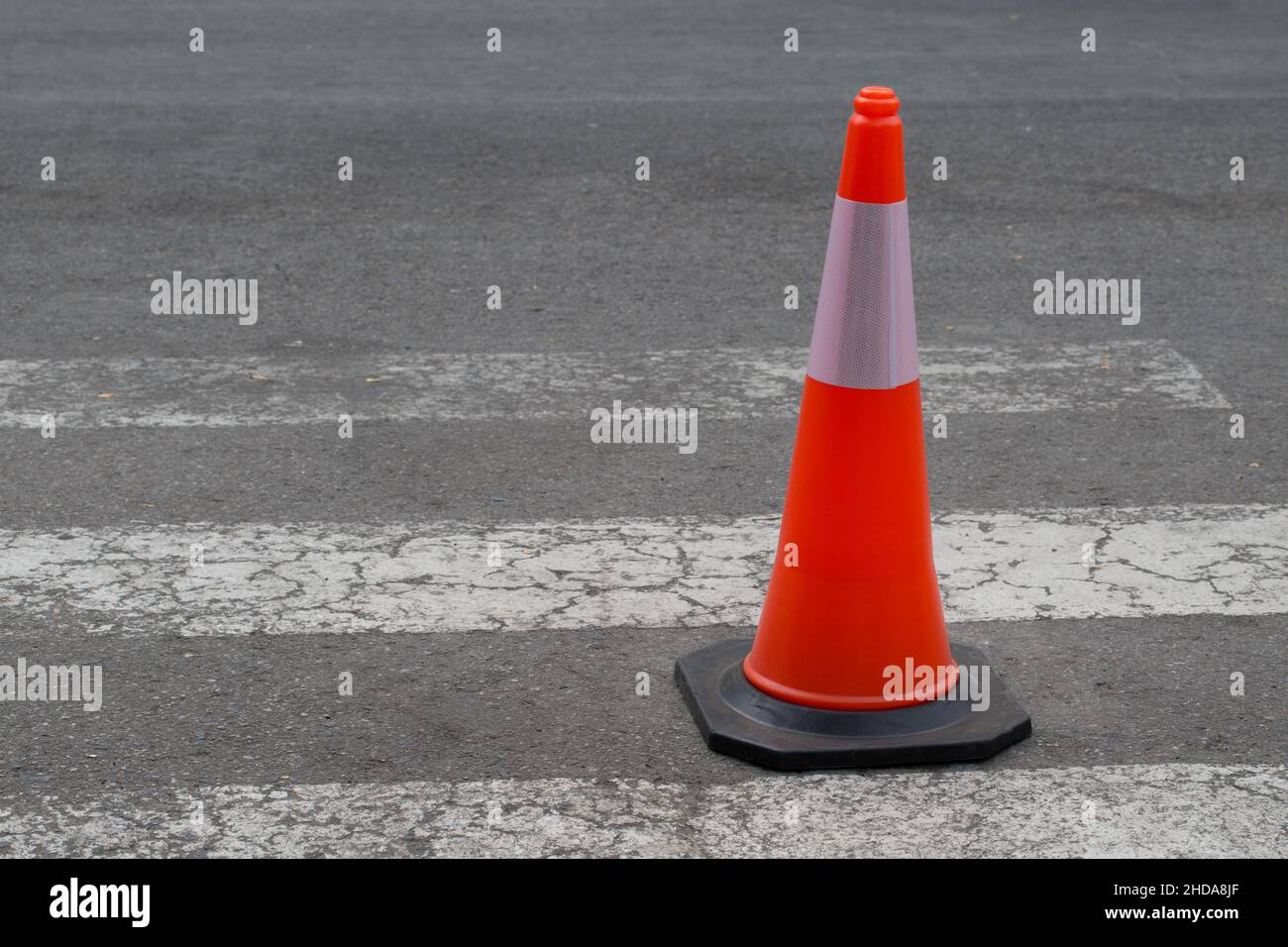 road cone on the asphalt background Stock Photo - Alamy