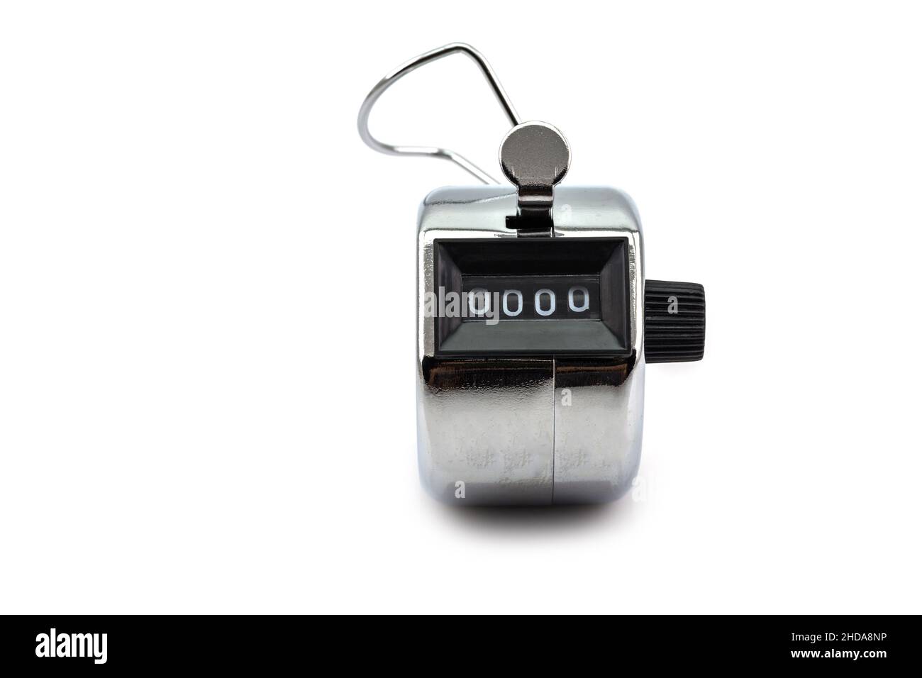 Hand tally counter isolated on white background Stock Photo - Alamy