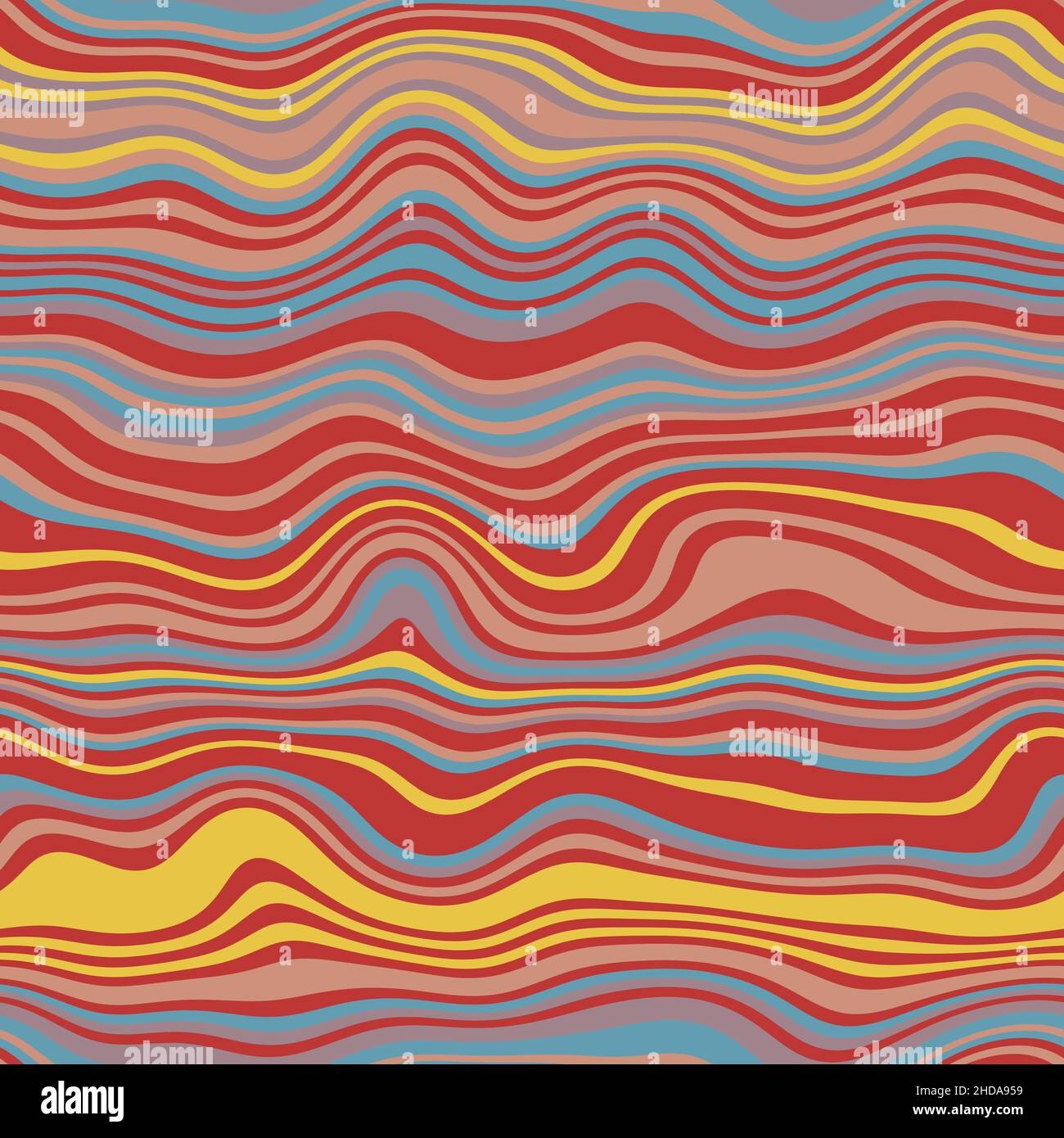 Seamless wavy stripe trendy surface pattern design for print. High ...