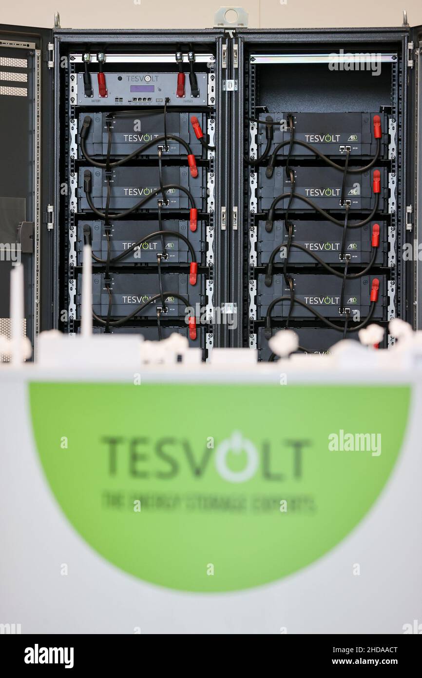 Wittenberg, Germany. 18th Nov, 2021. A battery storage unit from ...