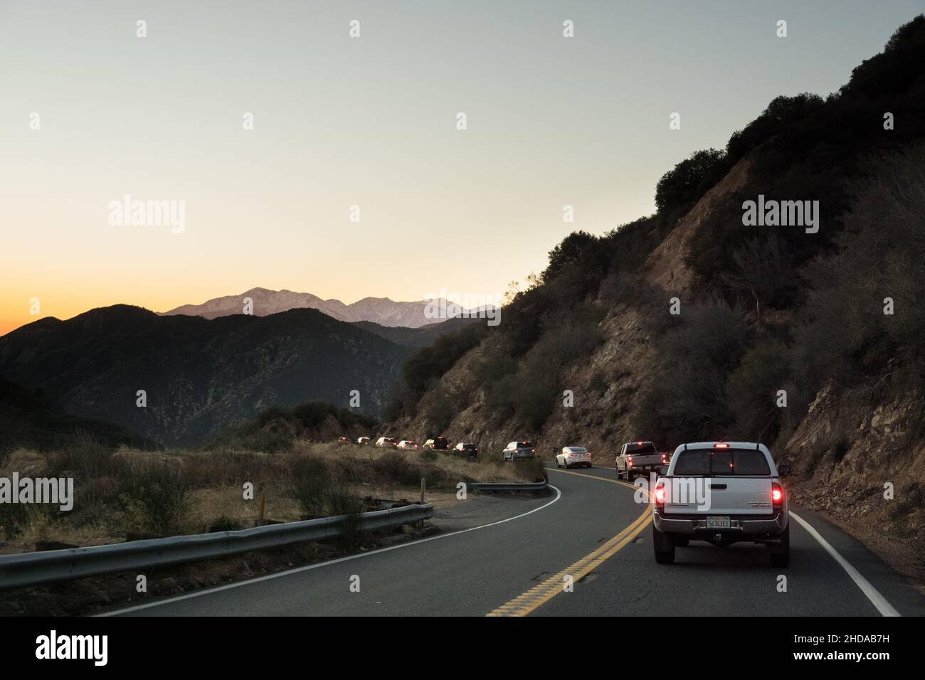 Traffic along the City Creek Rd. / 330 in San Bernardino National ...