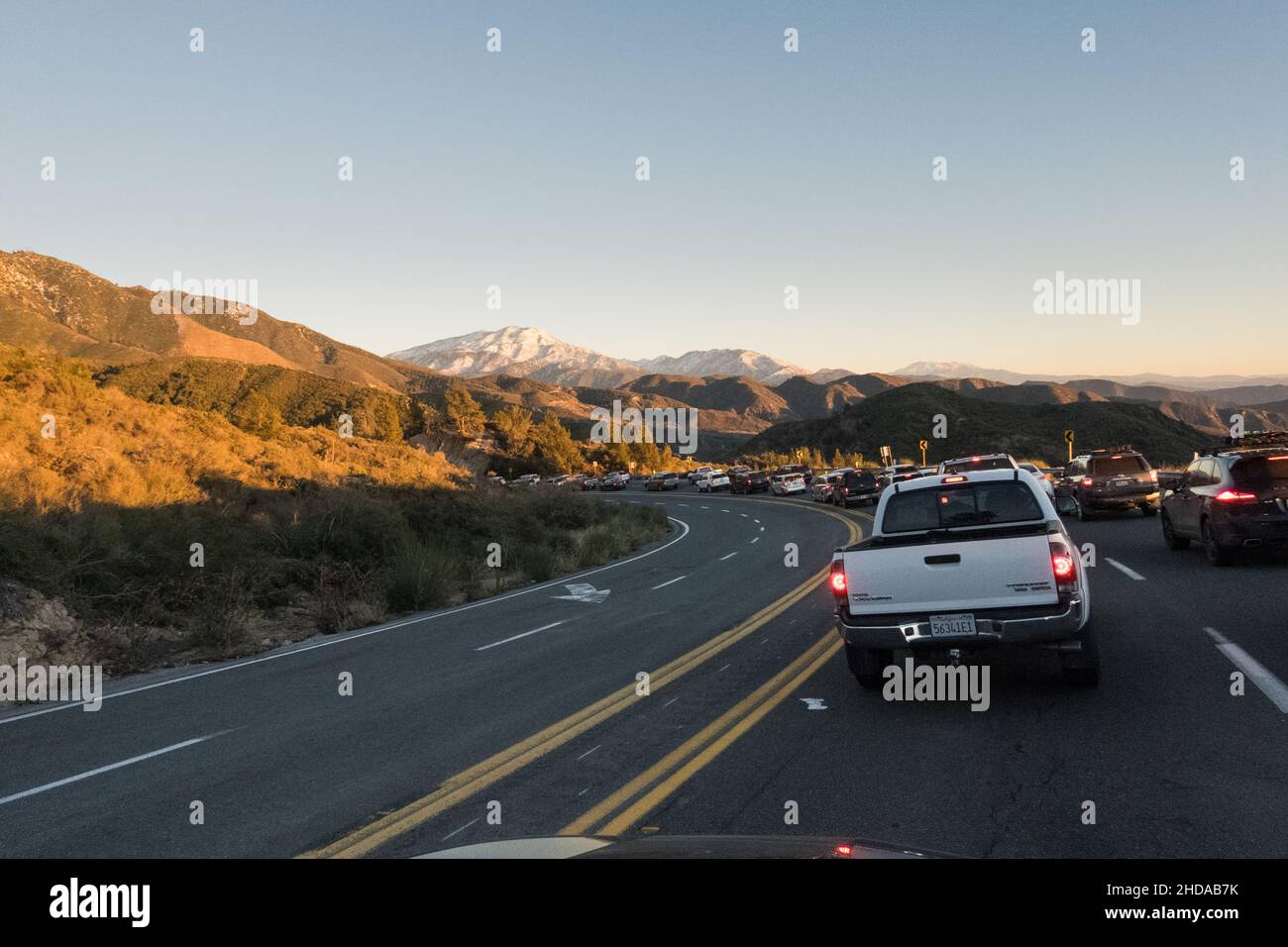 Traffic along the City Creek Rd. / 330 in San Bernardino National ...