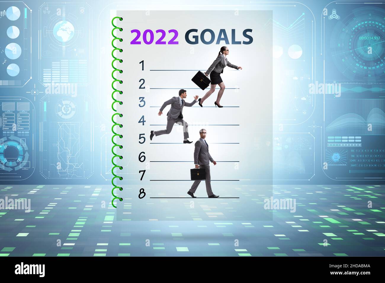 Businessman in the new year resolution concept Stock Photo - Alamy