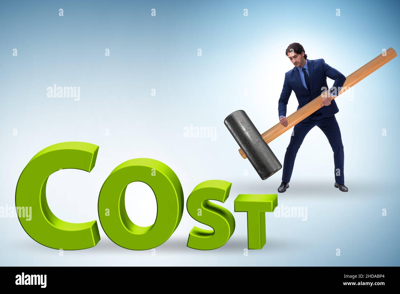 Cost optimisation concept with the falling costs Stock Photo - Alamy
