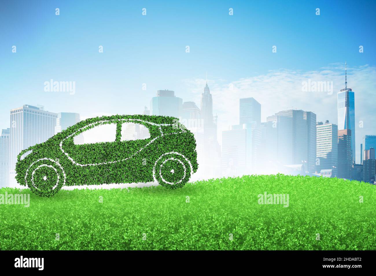 Concept of the ecological electric car Stock Photo - Alamy