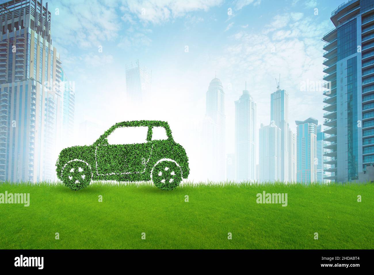 Concept of the ecological electric car Stock Photo - Alamy