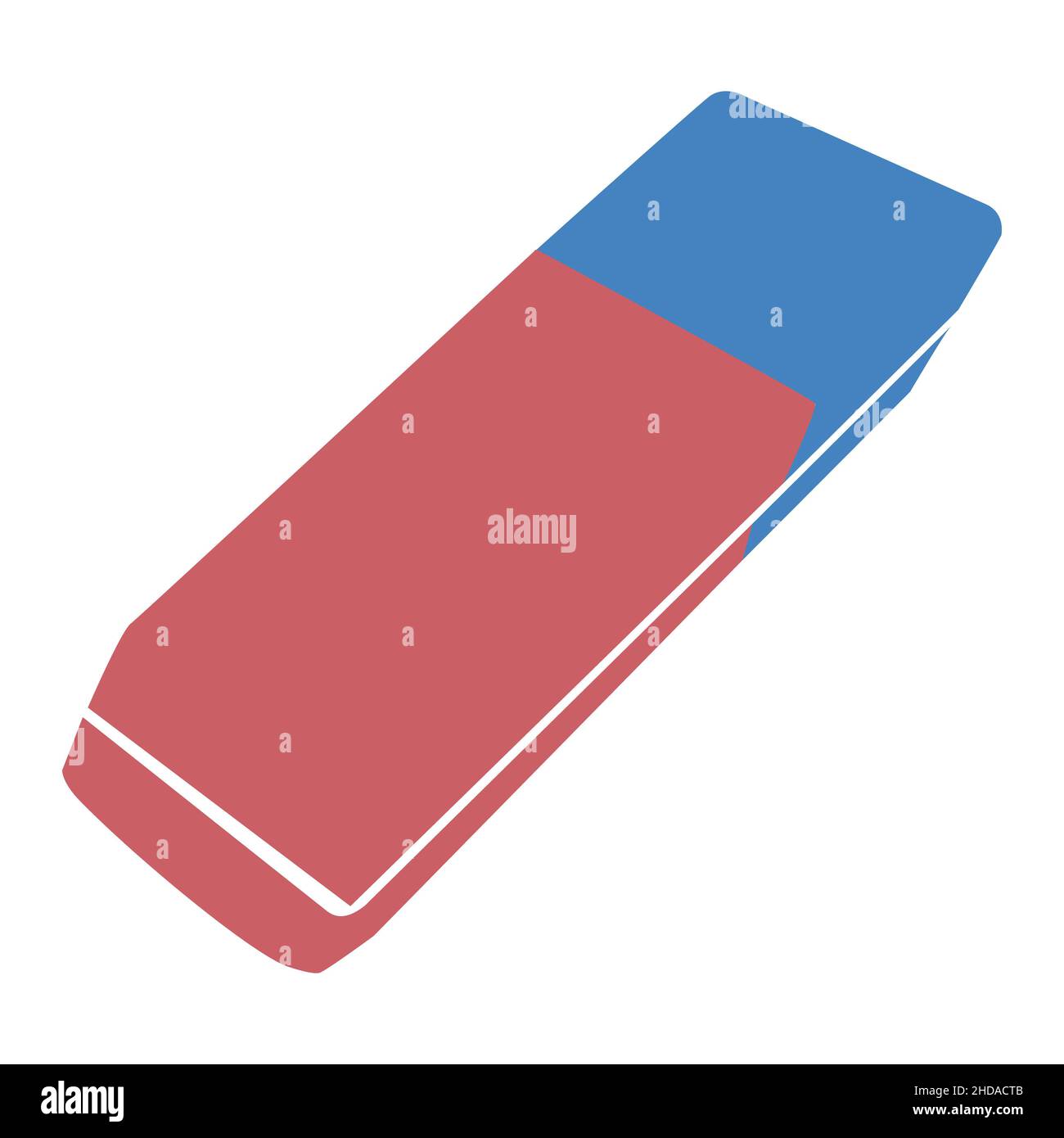 eraser icon on white background. red and blue eraser symbol. rubber ...