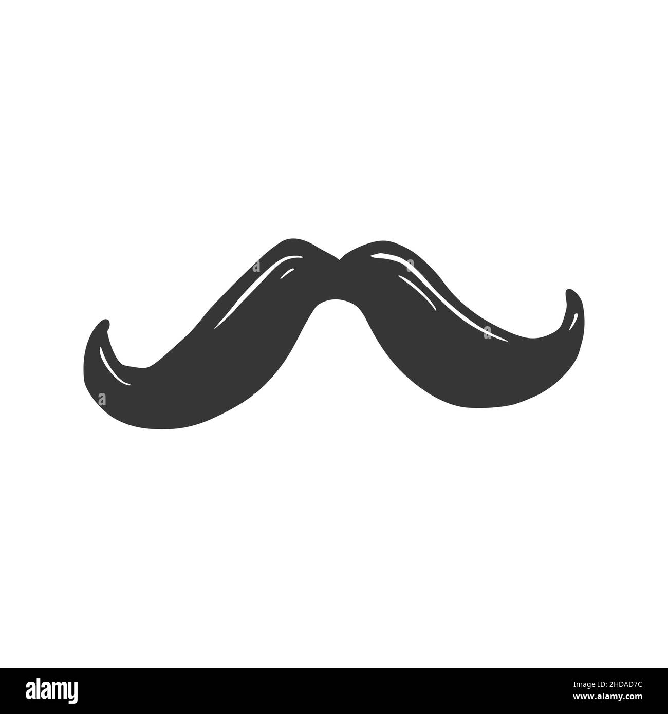 Moustache doodle icon. Hand drawn doodle sketch style. Drawing line ...
