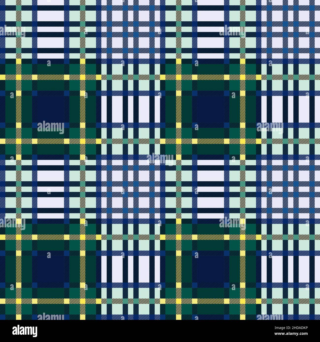 Tartan Scottish seamless pattern in green, blue, yellow and grey colors ...