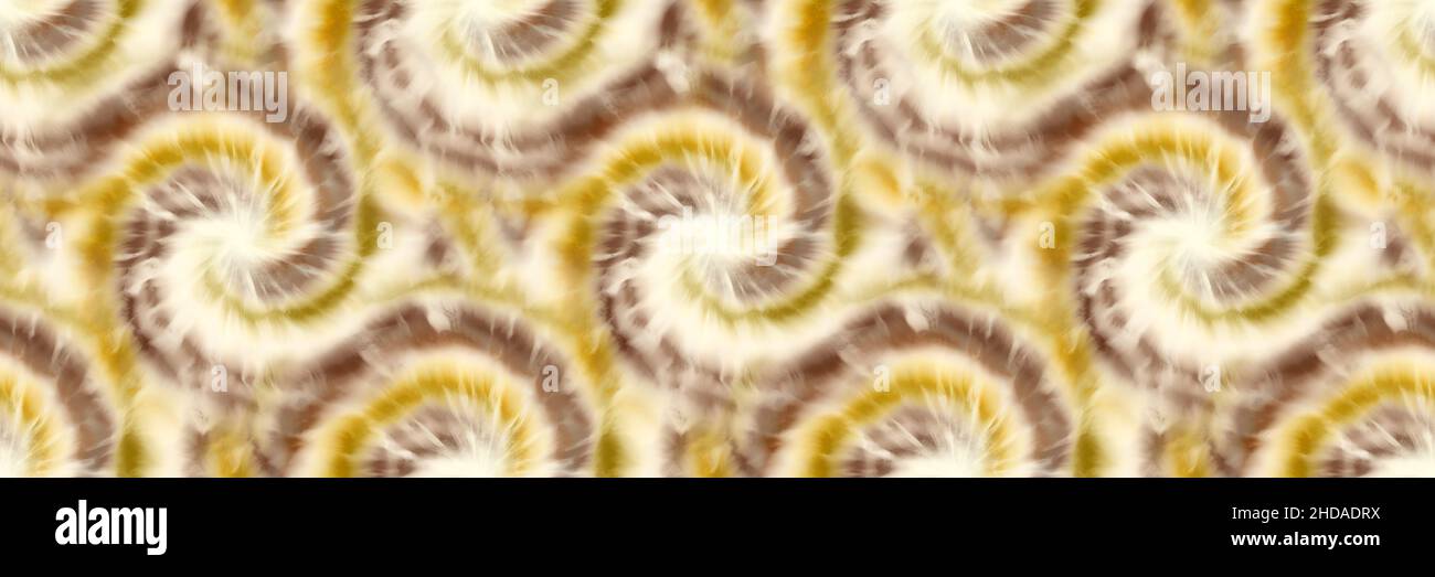 Seamless funky 1970s tie dye border motif pattern for surface design ...