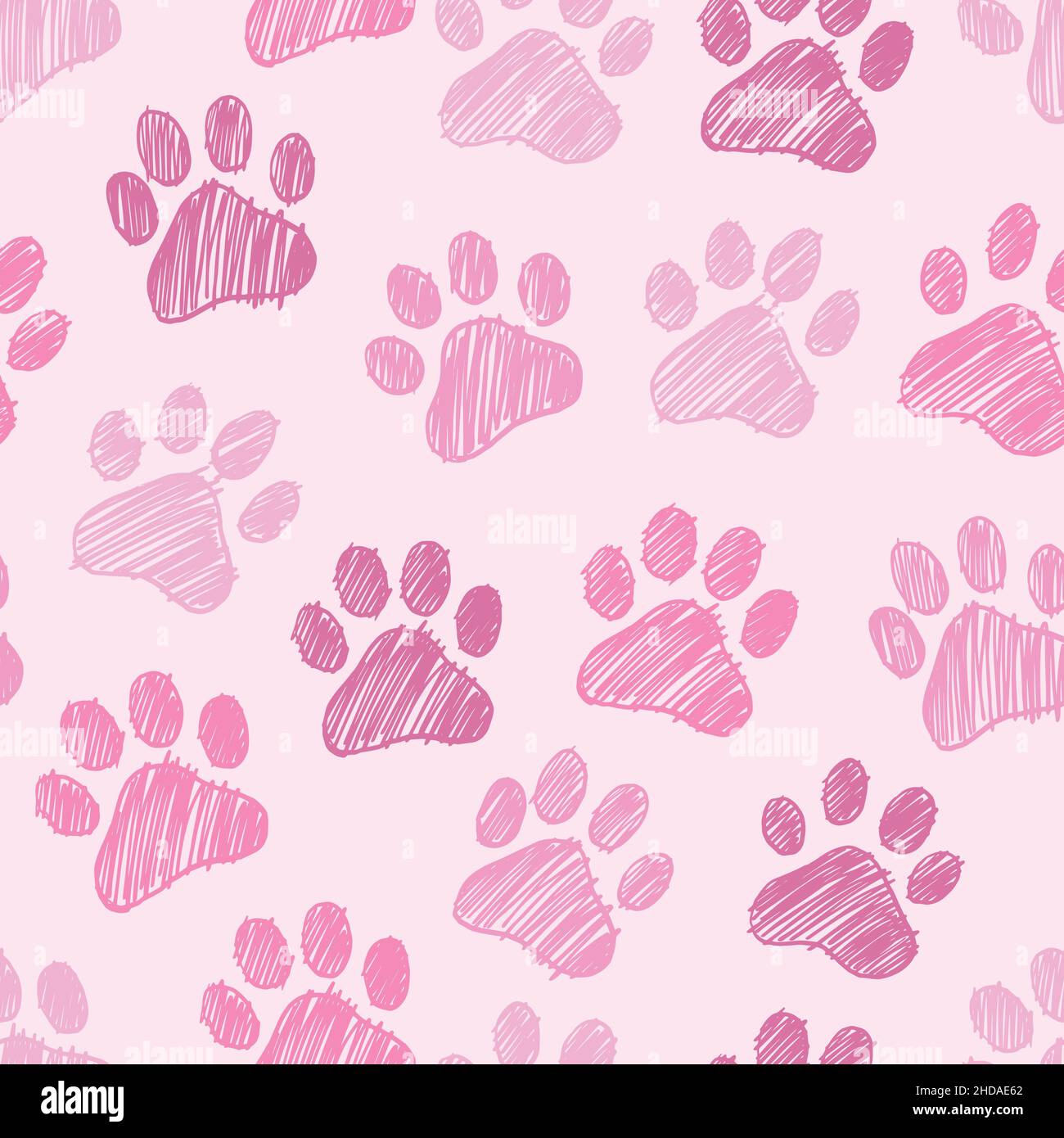 Bright pink puppy paw print Stock Vector Images - Alamy