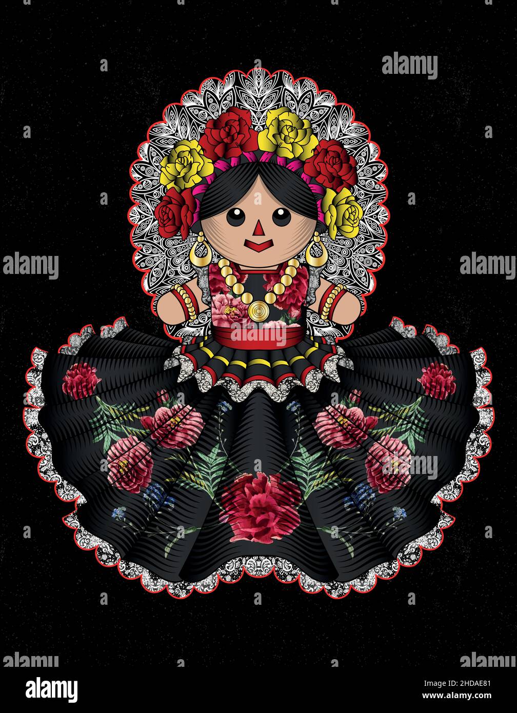 Woman portrait traditional clothes Stock Vector Images - Alamy