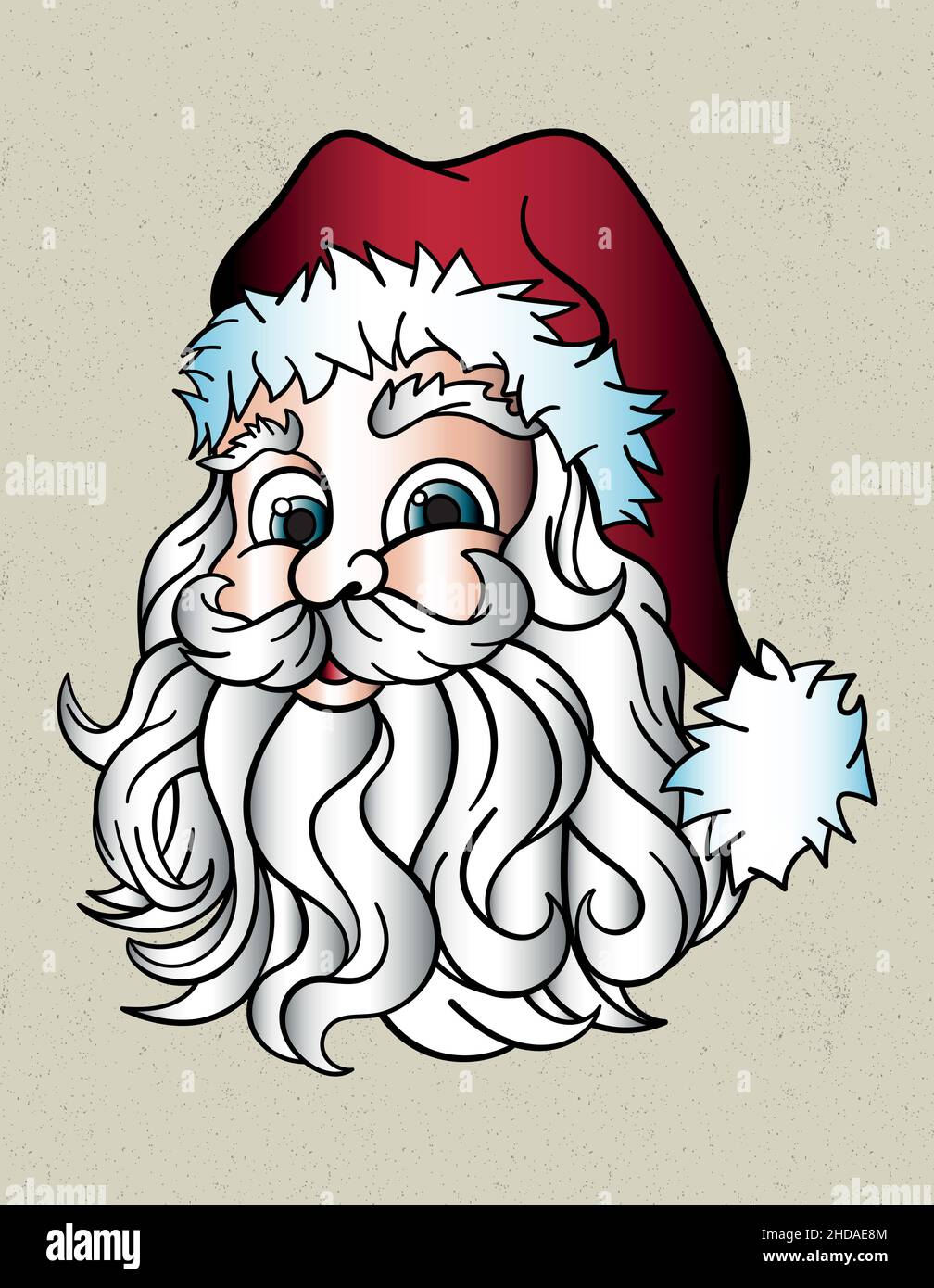 Santa with gift vector vectors hi-res stock photography and images - Alamy
