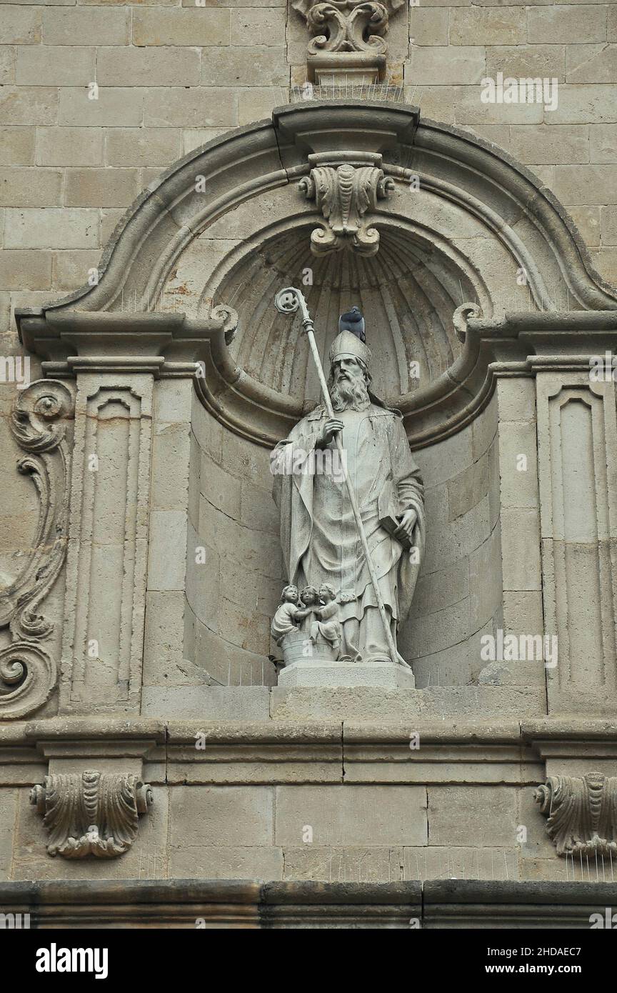 Church of santa maria and san nicolas in calella hi-res stock ...