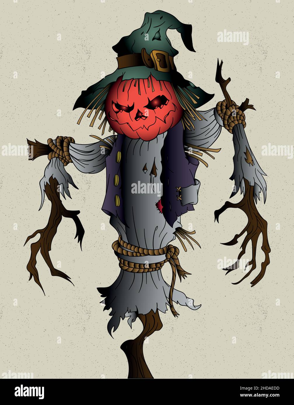 Scarecrow isolated on white Stock Vector Images - Alamy