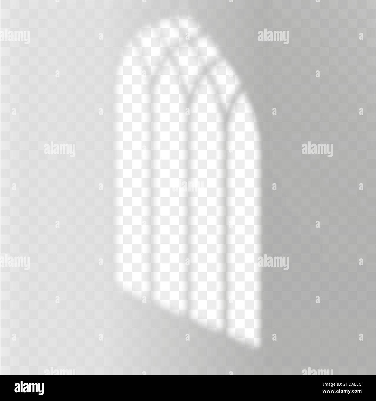 Transparent overlay shadow from the church gothic window. Natural light ...