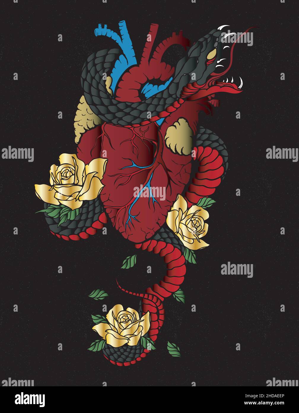 snake old school Stock Vector Image & Art - Alamy